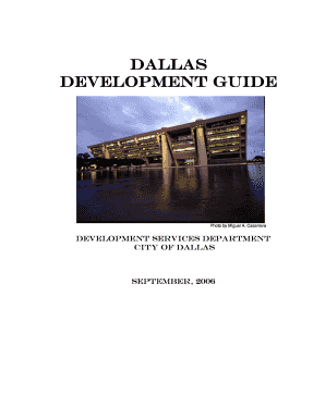 Fillable Online 2000 Dallas Development Guide Fax Email Print - pdfFiller