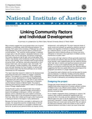Fillable Online ncjrs Linking Community Factors and Individual ...