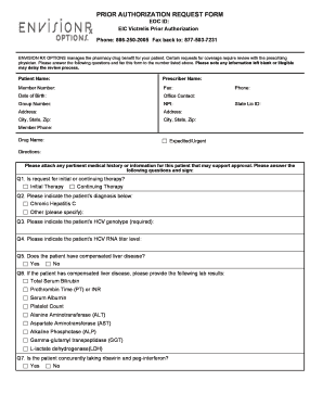 Fillable Online Download Prior Authorization Form - EnvisionRxPlus Fax Email Print - pdfFiller