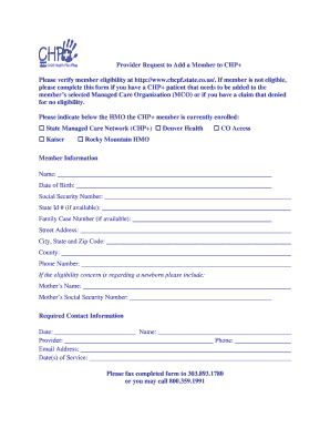 Fillable Online kaiser chp form Fax Email Print - pdfFiller