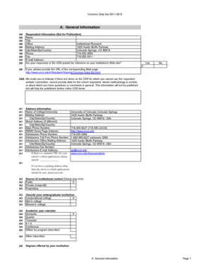 Fillable Online Common Data Set 2011-2012 Fax Email Print - pdfFiller