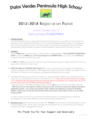 Fillable Online pvphs activity packet form Fax Email Print - pdfFiller