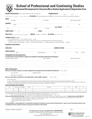 Fillable Online New Student Application & Registration Form Fax Email Print - pdfFiller
