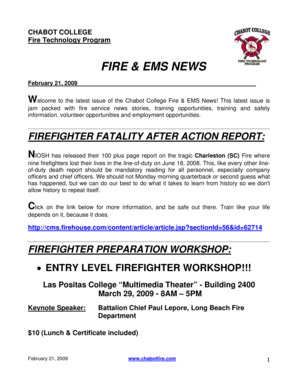Fillable Online Fire & EMS News - February 21, 2009 Fax Email Print ...
