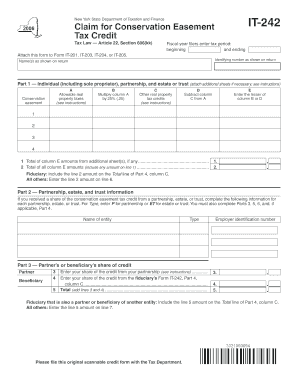 Form IT-242:2006:Claim For Conservation Easement Tax Credit,it242 - Tax ...