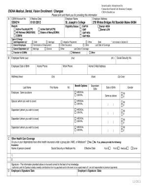 Fillable Online sjcme SJC CIGNA Enrollment Form - Saint Joseph's ...