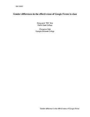 Fillable Online Gender differences in the effectiveness of Google Forms ...