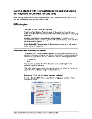 Fillable Online Getting Started with Transaction Download and Online ...