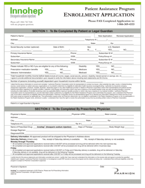 Fillable Online Patient Assistance Program Enrollment Fax Email Print ...