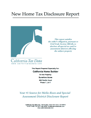 Fillable Online Property Tax Disclosure Report for Sunshine Acres Fax ...