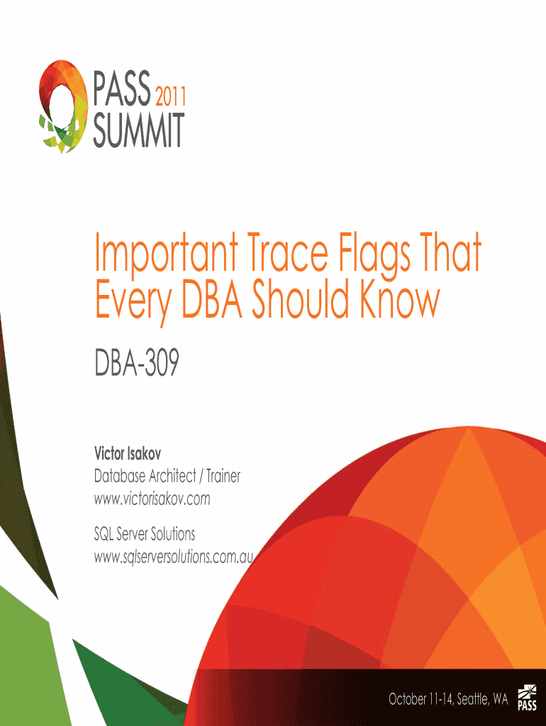 Fillable Online Important Trace Flags That Every DBA Should Know Fax ...