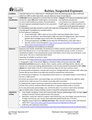 Fillable Online Rabies, Suspected Exposure - Reporting and Surveillance ...