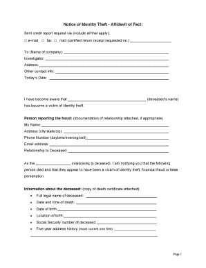 Affidavit Of Facts - Fill Online, Printable, Fillable, Blank | pdfFiller