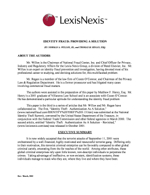 Fillable Online Identity Fraud: Providing a Solution Fax Email Print ...