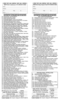 Fillable Online pasafarming February 2009 Order Form - PASA ...
