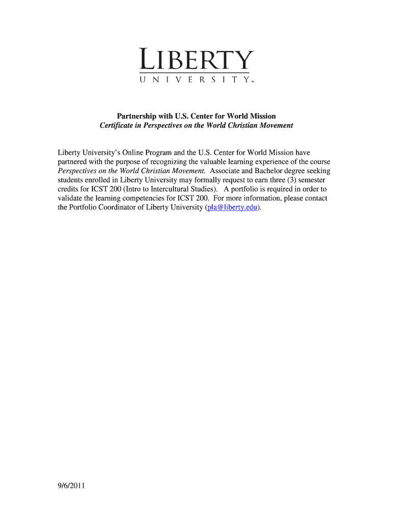 Partnership with Liberty Baptist Church - Liberty University: Fill out & sign online | DocHub