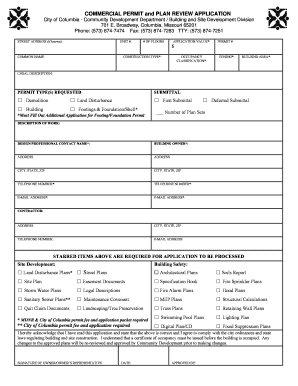 COMMERCIAL PERMIT And PLAN REVIEW APPLICATION - Fill and Sign Printable ...