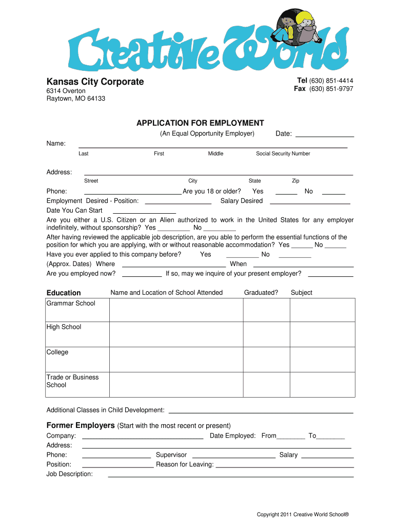 Kansas City Corporate - Creativeworldschool: Fill out & sign online ...