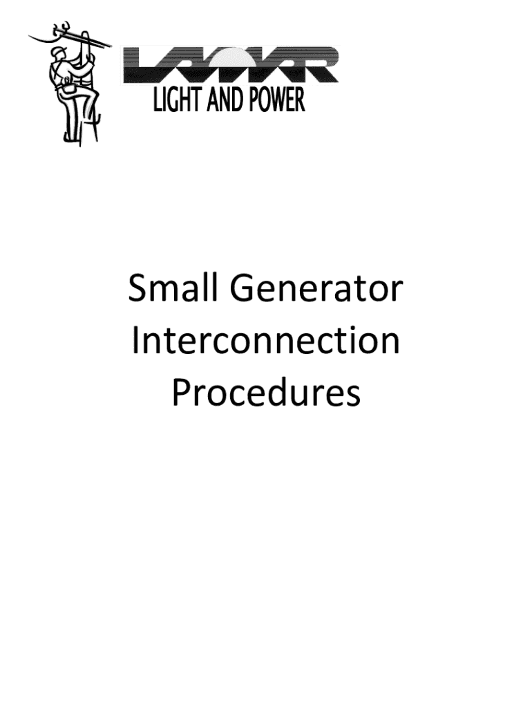 Fillable Online Summary of Interconnection Procedures Fax Email Print - pdfFiller