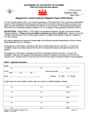 Fillable Online Child Protection Register Check Request Form Fax Email ...