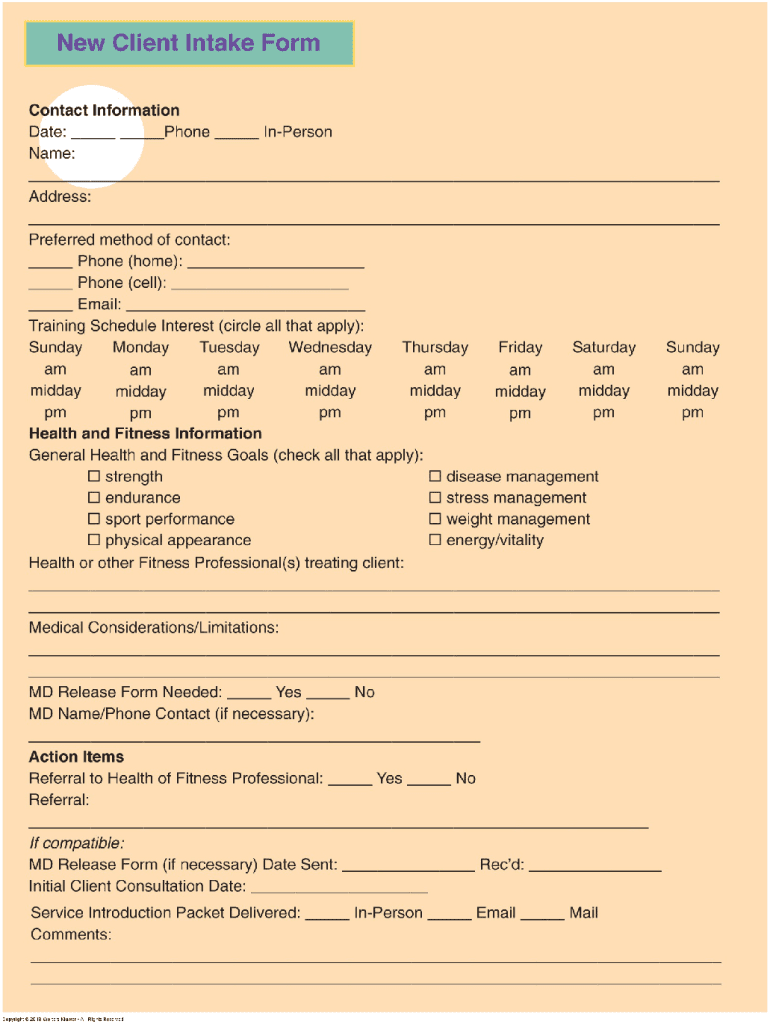 Client Intake Form Pdf Fill Online Printable Fillable Blank 