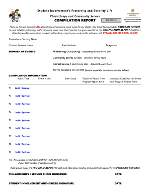 Fillable Online sjsu COMPILATION REPORT - sjsu Fax Email Print - pdfFiller
