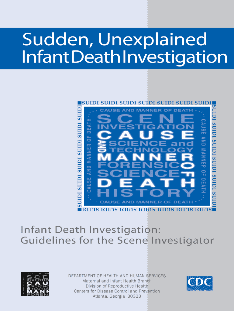 Fillable Online Infant Death Investigation: Guidelines for the Scene ...