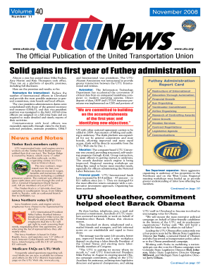 UTU News.November 2008 - United Transportation Union - Utu - Fill and Sign Printable Template Online