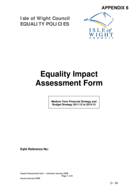 Fillable Online Equality Impact Assessment Form - Isle of Wight Council Fax Email Print - pdfFiller