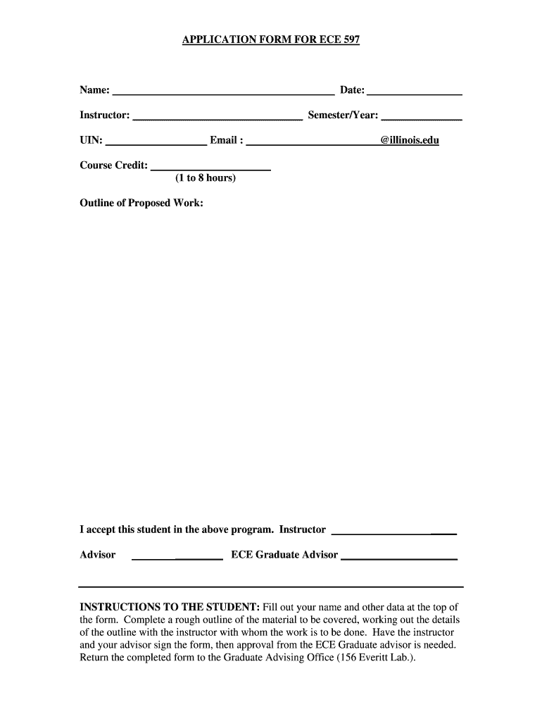 Fillable Online ECE 597 Application Form Fax Email Print - pdfFiller