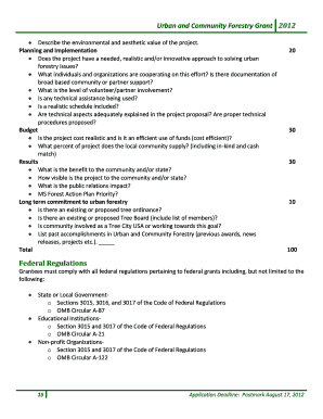 Fillable Online mfc ms 2012 Urban and Community Forestry Grant - Mississippi Forestry ... - mfc ...