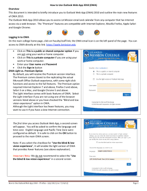 Fillable Online How to Use Outlook Web App 2010 (OWA) Fax Email Print ...