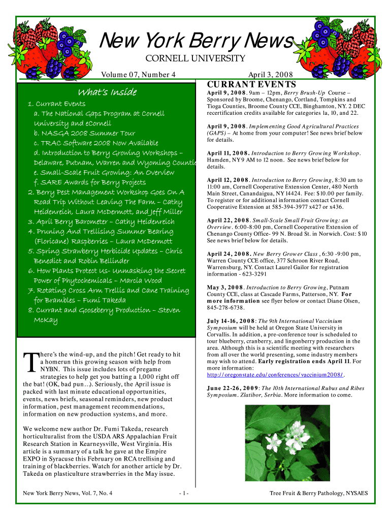 New York Berry News - Cornell University Fruit Resources - fruit ...
