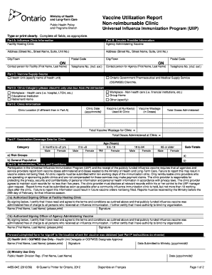 Fillable Online Non-Reimbursable Vaccine Utilization Report Form Fax ...