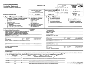 Fillable Online beverlyhills Form 460, Pre-election Statement - City of ...