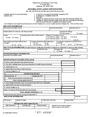 Fillable Online etf wi et 4306 form Fax Email Print - pdfFiller