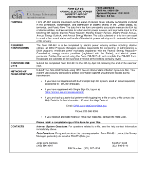 Fillable Online eia Form EIA-861 Instructions - eia Fax Email Print - pdfFiller