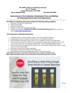 Fillable Online Instructions for the Collection, Submission Form and ...