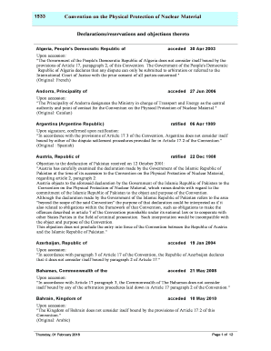 Fillable Online iaea Convention on the Physical Protection of Nuclear Material Fax Email Print ...