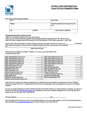 Fillable Online state of michigan 457 plan form Fax Email Print - pdfFiller