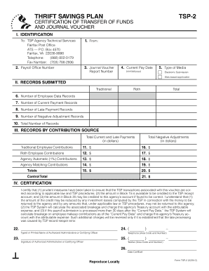 Fillable Online tsp THRIFT SAVINGS PLAN I - tsp Fax Email Print - pdfFiller