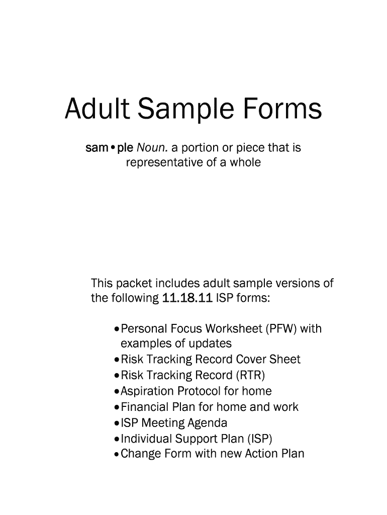 Fillable Online Adult Sample Forms Fax Email Print - pdfFiller