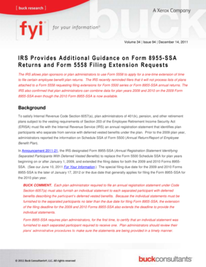 Fillable Online IRS Provides Additional Guidance on Form 8955-SSA Returns and Form 5558 Filing ...