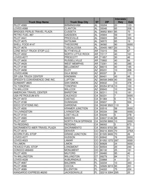 Fillable Online Recommended Truck-Stop by State for Best Fuel - FAF ...