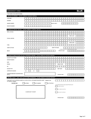 Fillable Online Member Amendment Form - Liberty Health - BLUE Fax Email ...