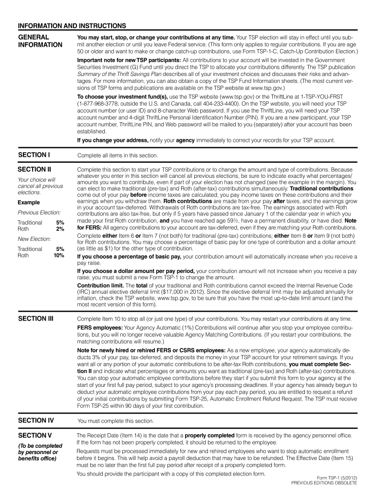 Form TSP-1, Election Form Elect to contribute to TSP - ca7 uscourts ...