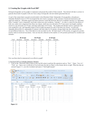 Fillable Online Creating Bar Graphs with Excel 2007 Fax Email Print ...