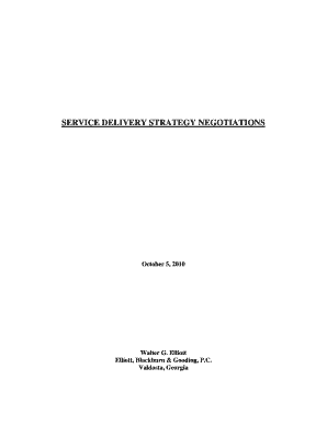 Fillable Online SERVICE DELIVERY STRATEGY NEGOTIATIONS Fax Email Print ...