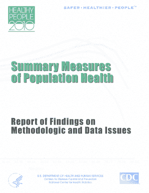 Fillable Online cdc Summary Measures of Population Health Fax Email ...