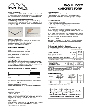 Fillable Online Basic hdo concrete form basic hdo concrete form Fax ...